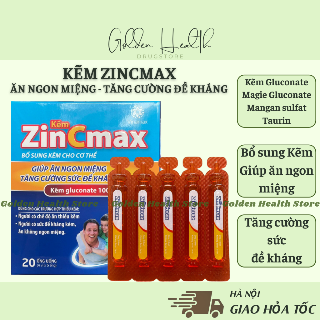 Bổ sung Kẽm ZINCMAX - Dành cho người thiếu hụt Kẽm, ăn không ngon miệng ...