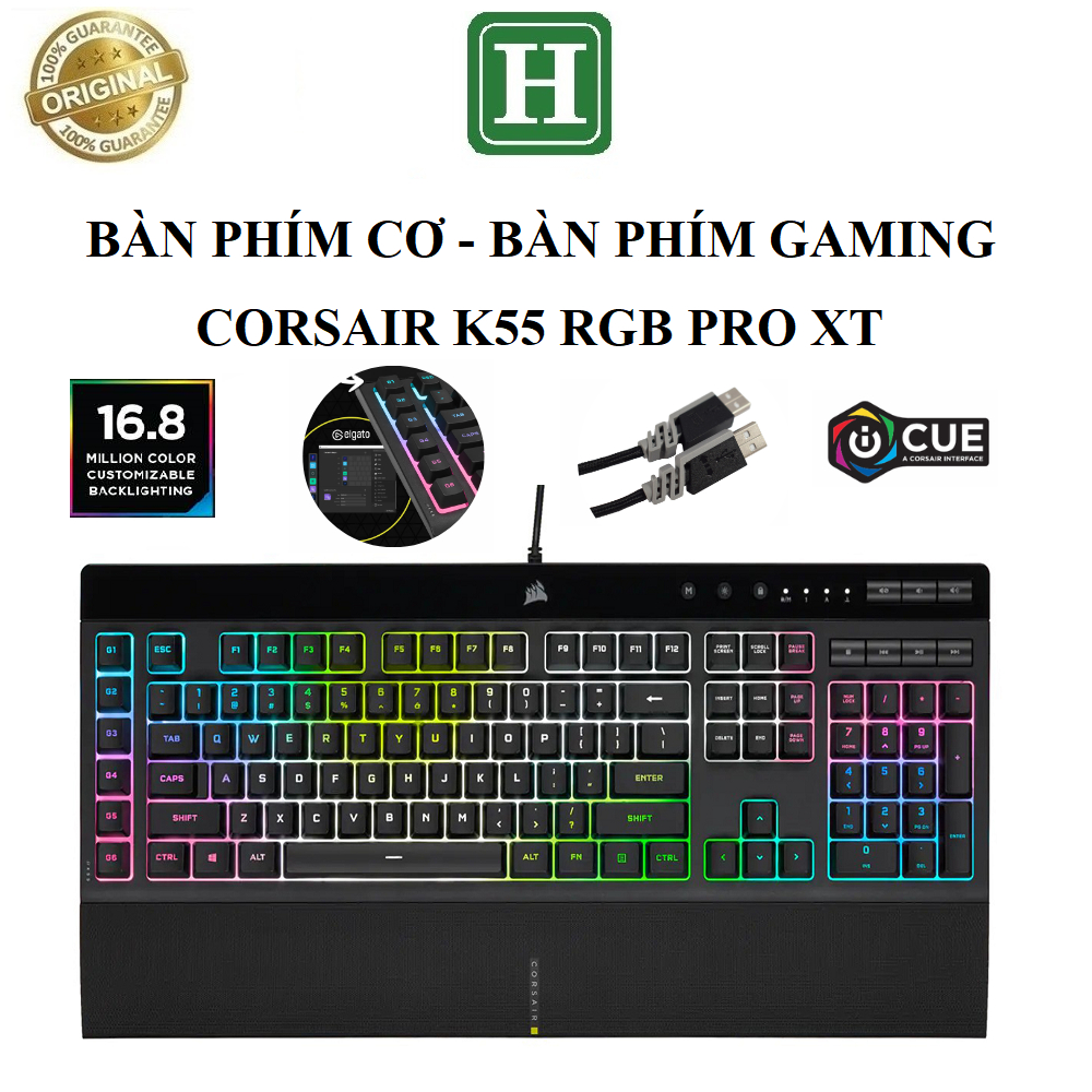 Bàn Phím Giả Cơ, Bàn phím Gaming RGB CORSAIR K55 RGB Pro, K55 RGB Pro XT - hàng chính hãng BH 12 ...
