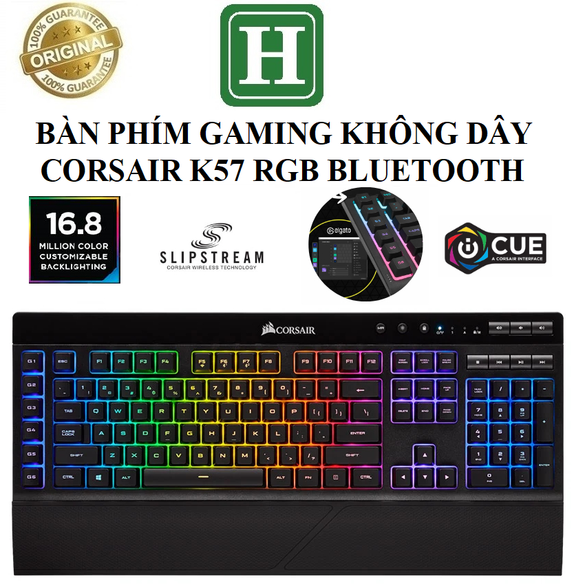 Bàn phím Gaming không dây CORSAIR K57, Bàn phím giả cơ hàng chính hãng ...