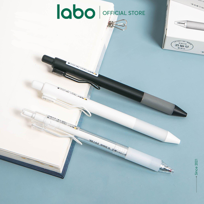 Bút Bi Bấm Mực Gel Domi 911 Basic Mực Đen Xanh Đỏ Ngòi 0.5mm LABO | Shopee Việt Nam