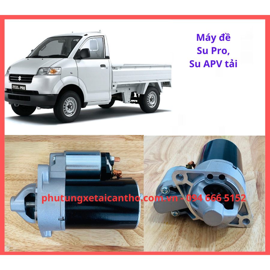 Máy đề, động cơ đề, củ đề xe Suzuki Pro, Su APV tải 2010-2018- 12V 1 ...