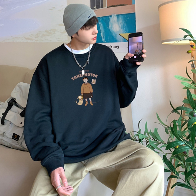 Áo sweater nam nữ unisex form rộng đôi len nỉ ngoại local brand đẹp cặp ...
