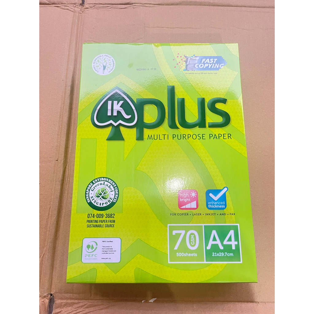 Giấy In A4 PLUS 70 GSM 500 Tờ | Shopee Việt Nam