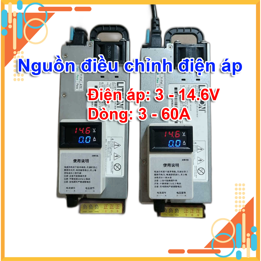 Nguồn Server 12v điều chỉnh 14.6V 60A nguồn công suất lớn điều chỉnh từ ...