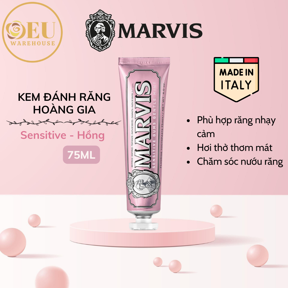 Marvis Kem Đánh Răng Ý Cho Răng Nhạy Cảm Marvis Sensitive Gums Gentle ...