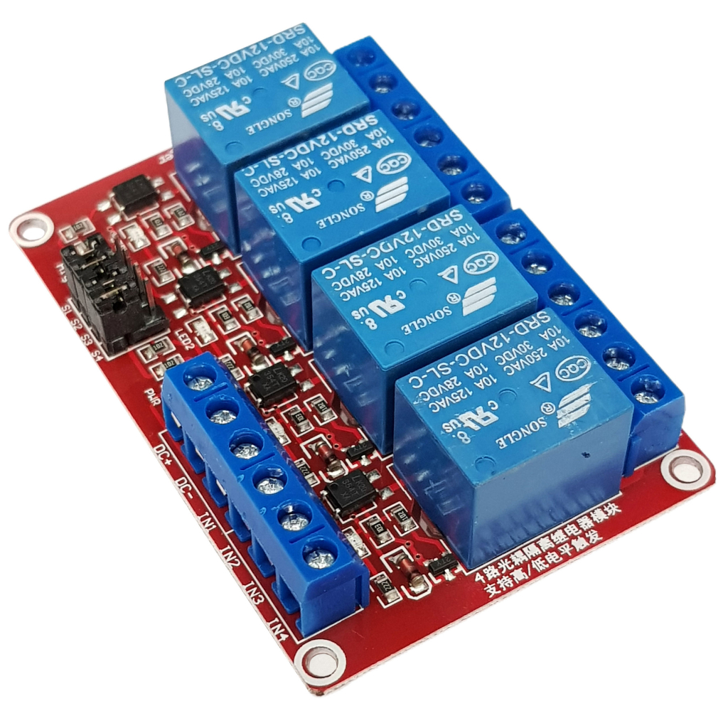 Module Relay 4 Kênh High / Low 5VDC/12VDC/24VDC | Shopee Việt Nam