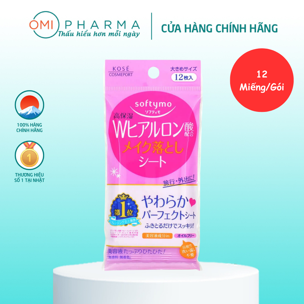 Khăn Ướt Tẩy Trang Dưỡng Ẩm Da Bổ Sung Acid Hyaluronic Sofymo Kose Nhật ...