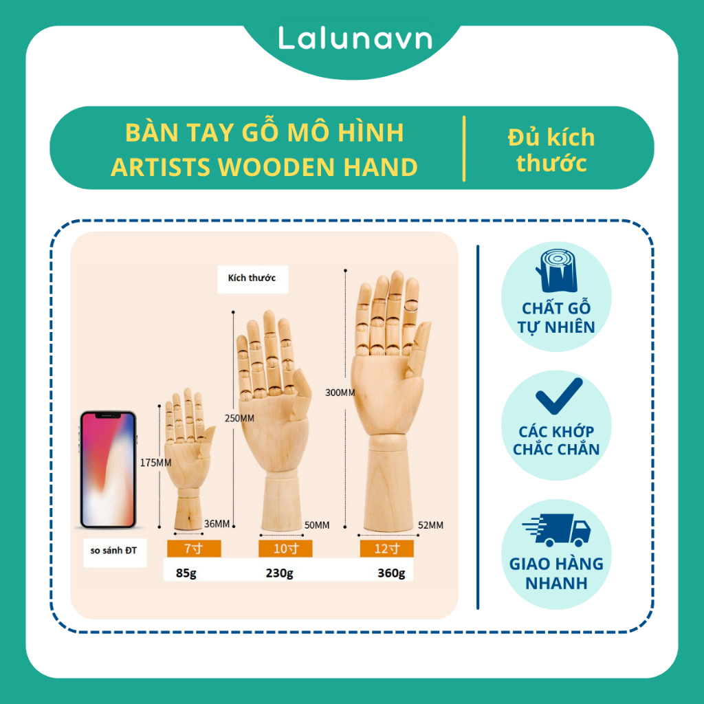 Bàn tay gỗ mô hình mỹ thuật, thiết kế, hội họa - Artists Wooden Hand ...
