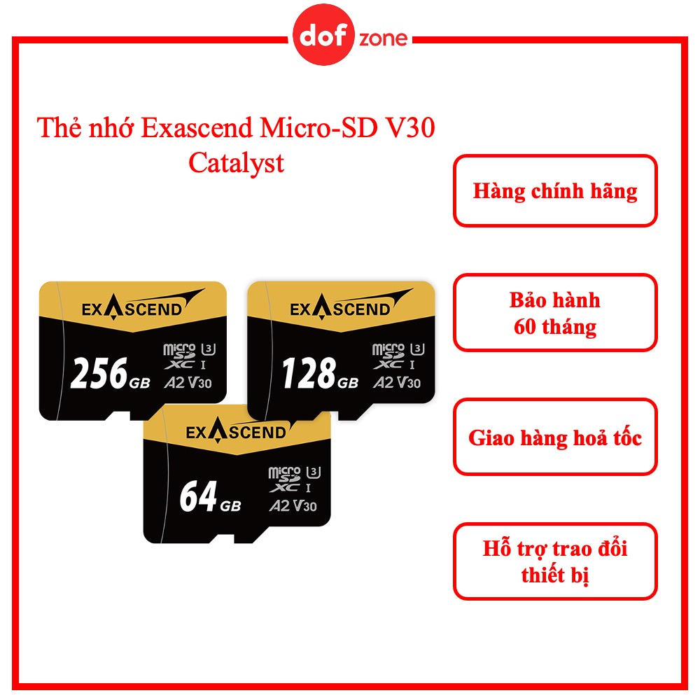 Thẻ nhớ Micro-SD V30 Catalyst hiệu Exascend - Hàng chính hãng | Shopee Việt Nam