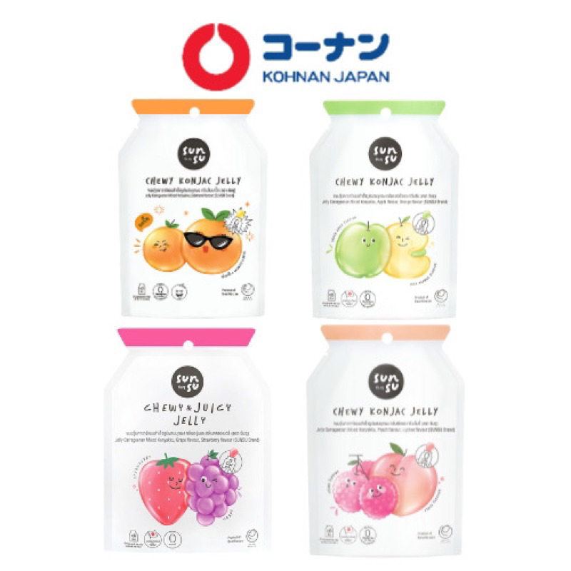 Sunsu thạch Thái Lan Konjac 0cal vị trái cây hương vị thơm ngon 96gr ...