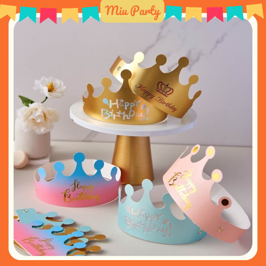 Vương Miện Giấy, Mũ Sinh Nhật HAPPY BIRTHDAY, Phụ Kiện Sinh Nhật Cho Bé ...