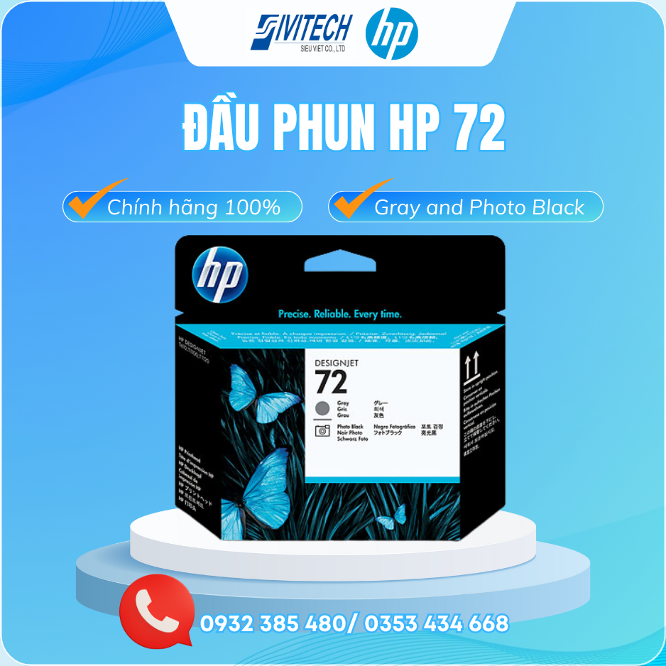 Đầu Phun HP 72 Gray and Photo Black Printhead (C9380A) | Shopee Việt Nam