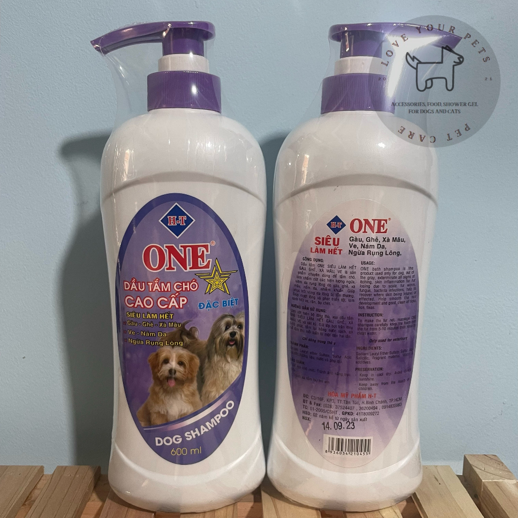 Sữa tắm chó ONE đặc biệt siêu làm hết gàu, ghẻ, xà mâu, ve, ngứa, rụng ...