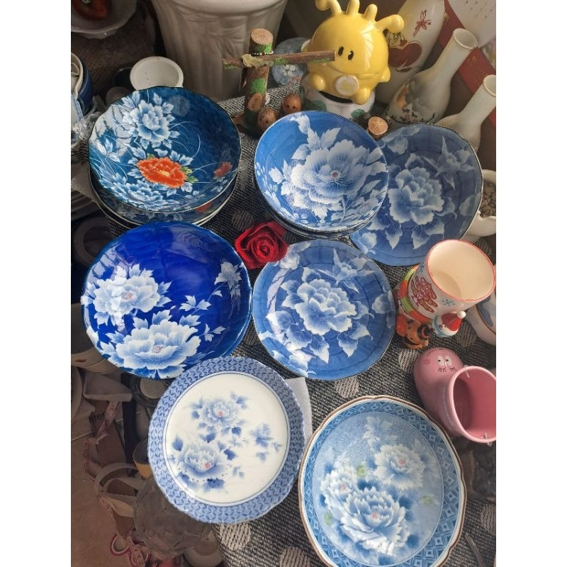 Tô chén dĩa men lam men đá Gốm sứ nhật hoa mẫu đơn | Shopee Việt Nam