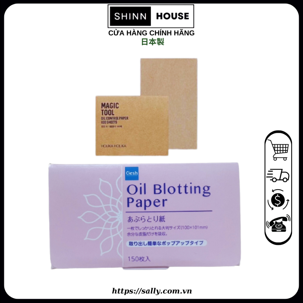 Giấy Thấm Dầu Cao Cấp Nhật Bản Clesh - Bí Quyết Kiểm Soát Bóng Dầu Cho Làn Da Hoàn Hảo sét 150 ...