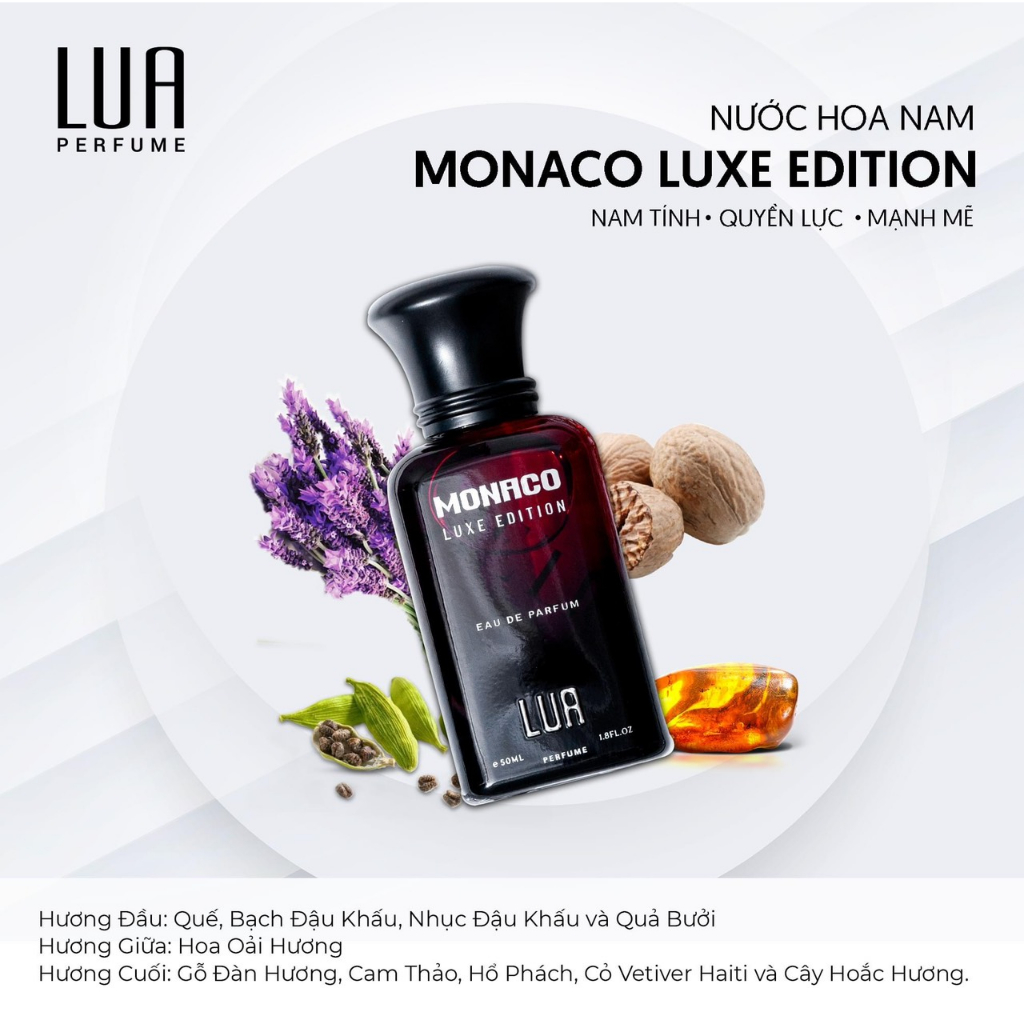 Nước hoa dành cho nam Monaco Luxu Edition 50ml LUA Perfume | Shopee ...