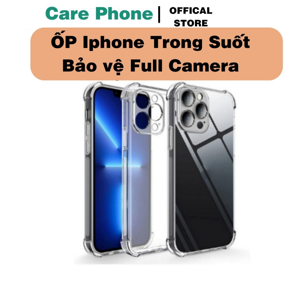 Ốp Lưng Iphone trong suốt Các Dòng 6/7/8/Plus/11/12/13/Pro/Max/14/Pro/Max Trong Suốt Bảo Vệ 4 ...