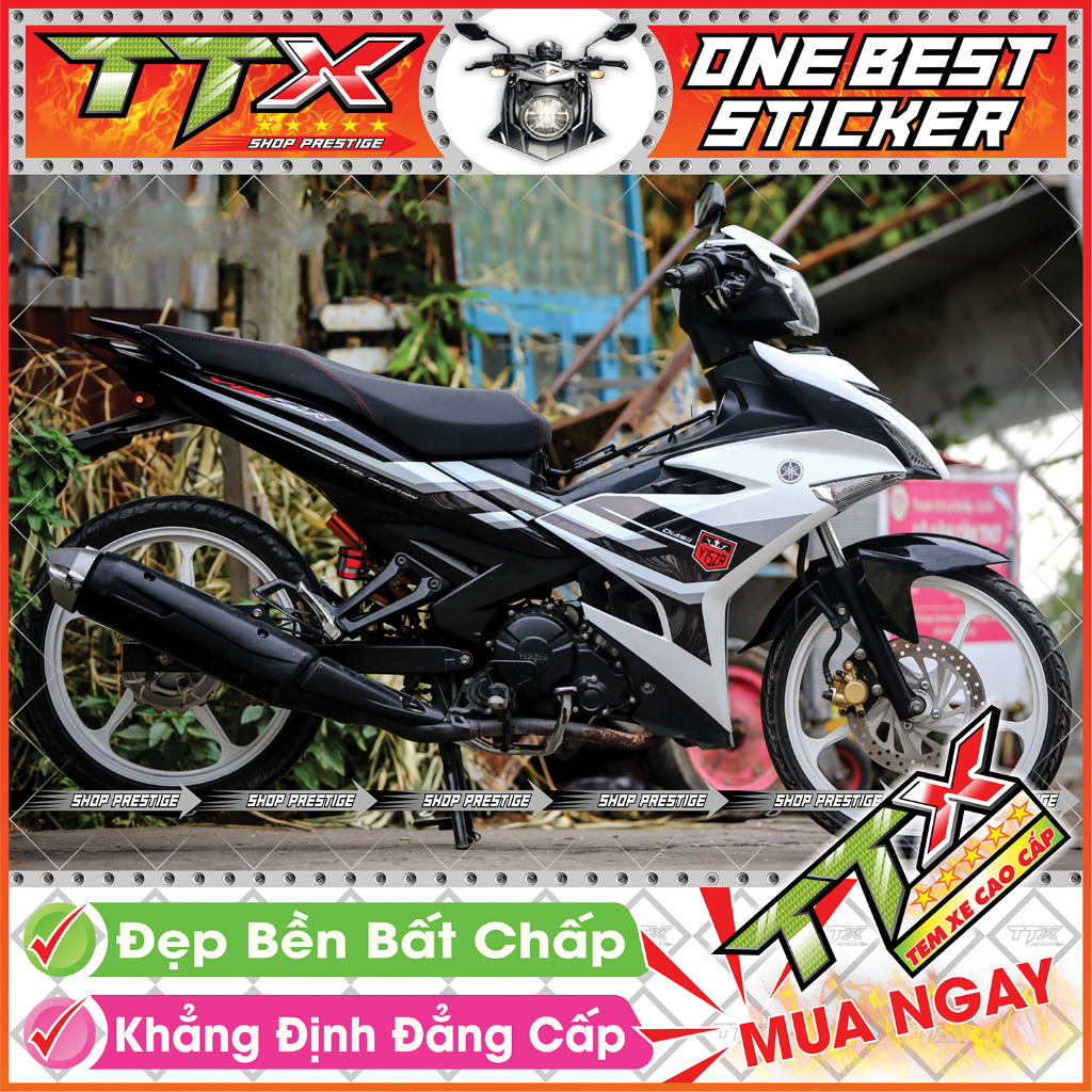 Tem Xe Exciter 150 Mẫu Y15ZR 2022 Màu Trắng Đen Cao Cấp 3 Lớp In 100% Công Nghệ Nhật - Mã EX150 ...