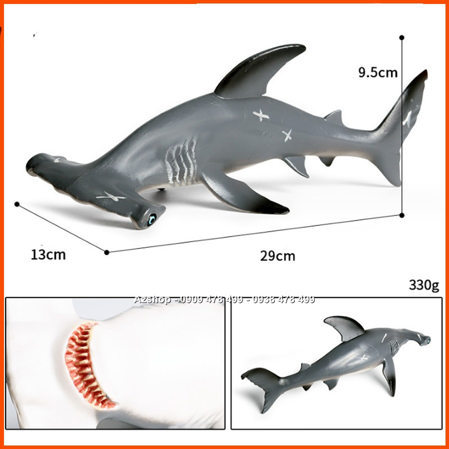 Mô Hình Cá Mập Đầu Búa Cá Mập Xanh Size Trung 28-29cm - Thế Giới Động ...