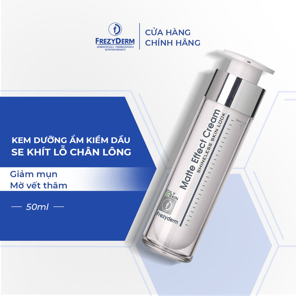 Kem dưỡng ẩm kiềm dầu, se khít lỗ chân lông Frezyderm Matte Effect ...
