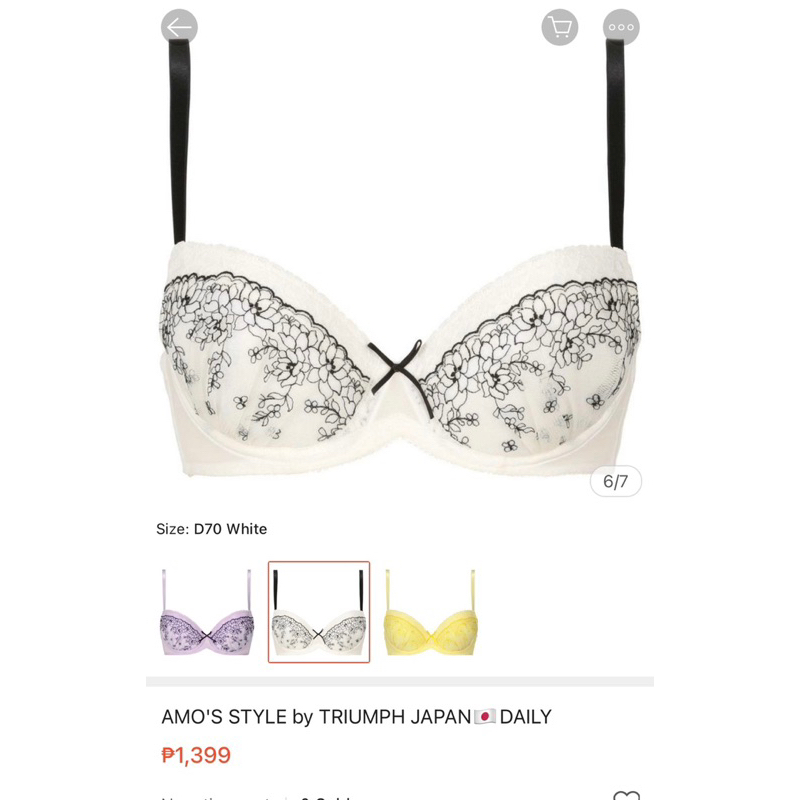 [ TRI.UMPH ] Áo nâng ngực mút rời hàng xuất Nhật size 70C 70B 32A 32B ...