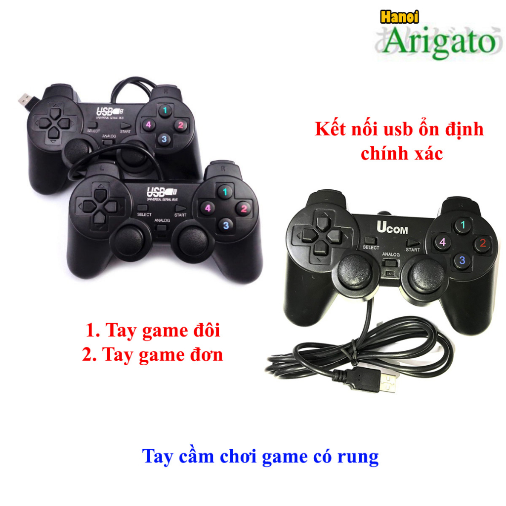 Tay cầm chơi game L600, Tay game PS2 đơn, Tay đôi kết nối cổng usb có ...