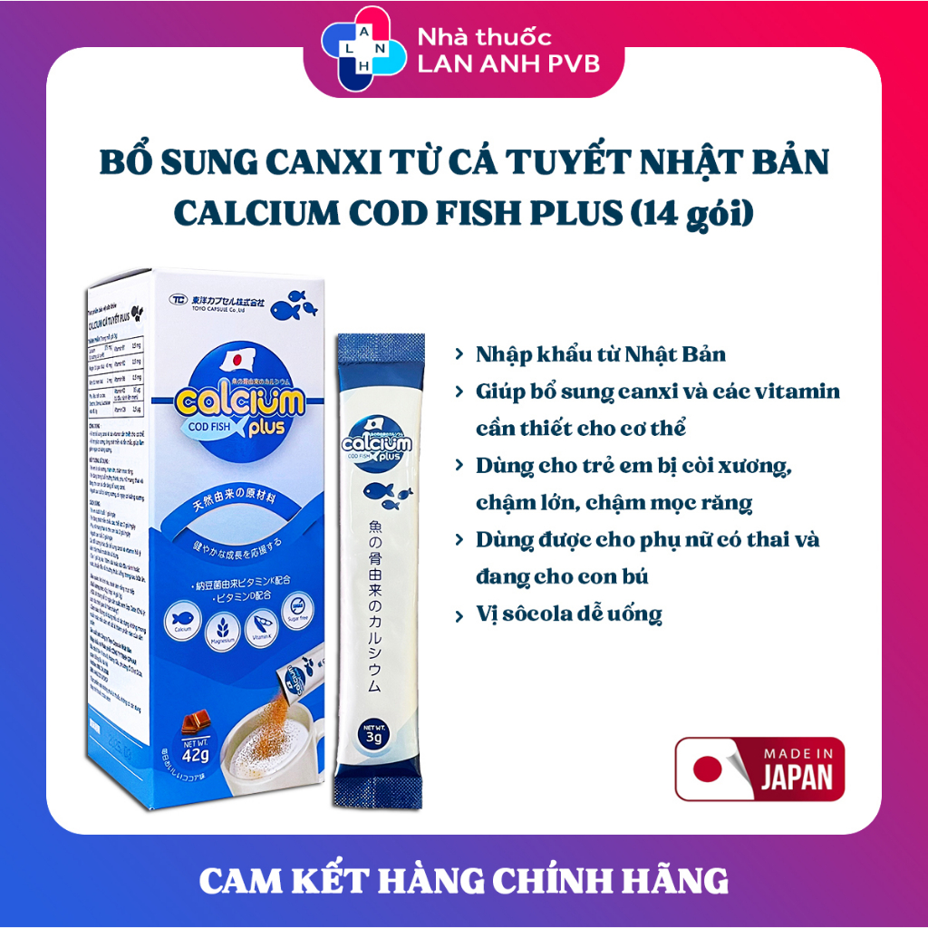 CALCIUM COD FISH PLUS - Bổ sung canxi từ cá tuyết Nhật Bản, giúp bé ...