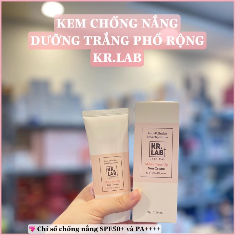 Kem chống nắng nâng tông krlab 50ml hạn dùng 2026 dưỡng trắng da | Shopee Việt Nam