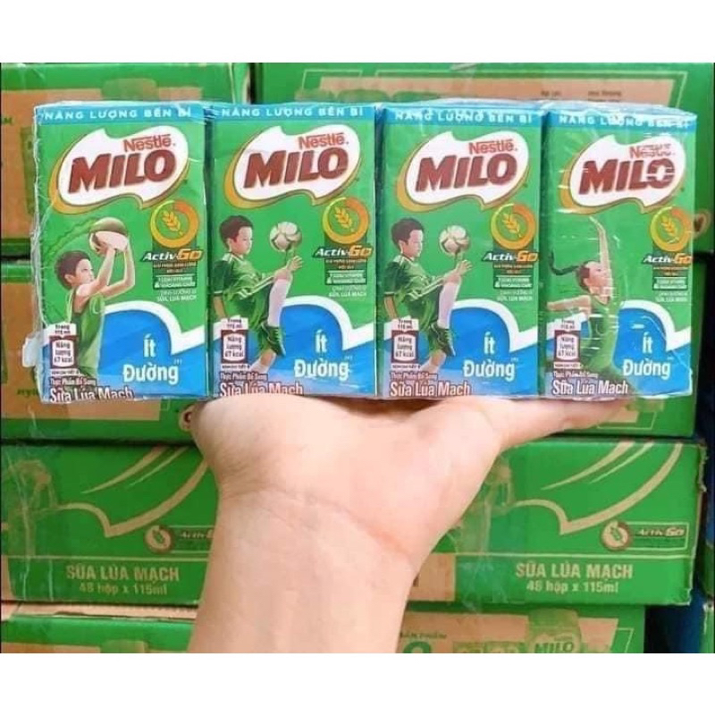 [Date 03/2024] Thùng 48 hộp thức uống lúa mạch uống liền Nestlé MILO ít ...