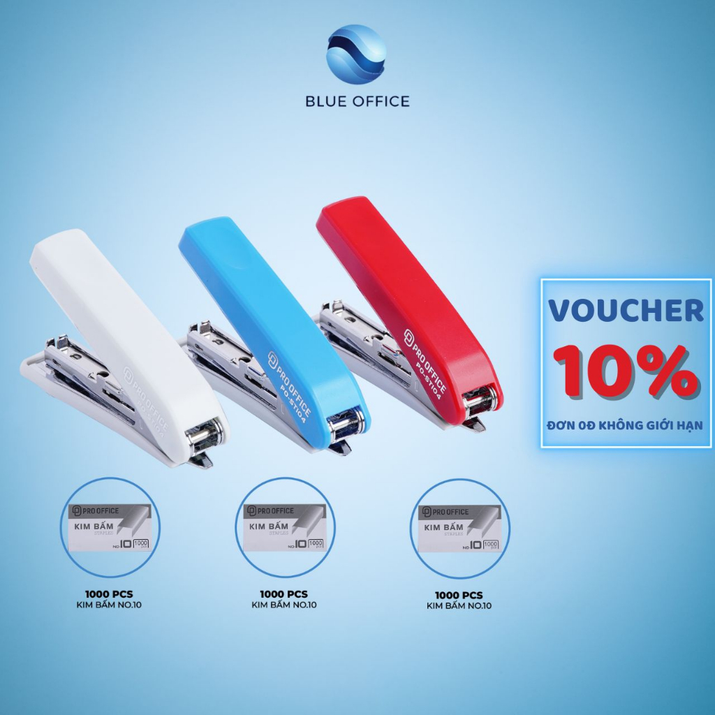 Dập Ghim Học Sinh Pro Office Tiện Ích, Ghim Bấm Giấy Nhỏ Gọn, Bền, Kèm 1 Hộp Ghim Bấm ST104 ...