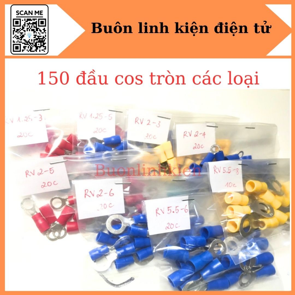 Combo 150 Đầu cos chữ y, cos chỉa, đầu cos dây điện, cos kẹp dây các loại | Shopee Việt Nam