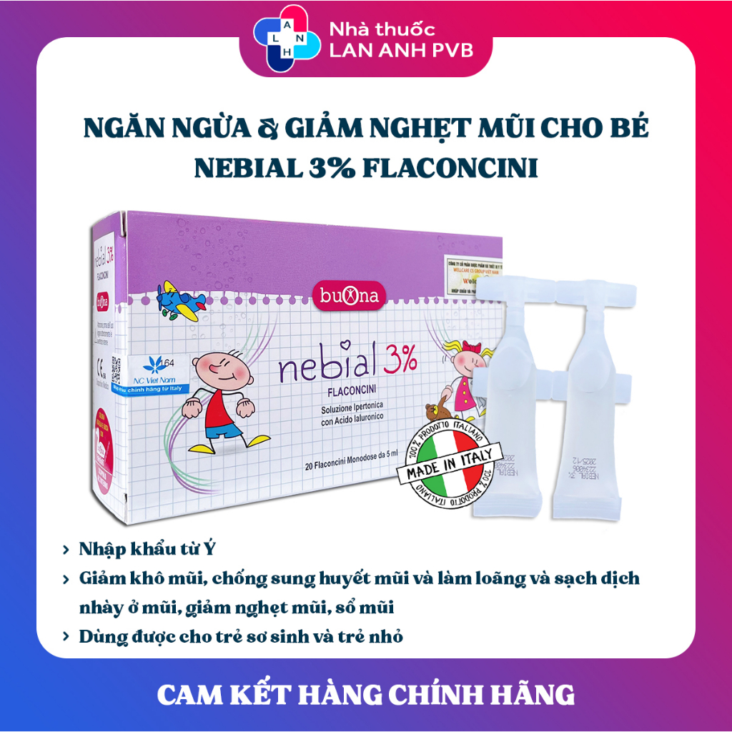 BUONA NEBIAL / NEBIANAX 3% FLACONCINI (Hàng nhập khẩu) - Dung dịch nước ...