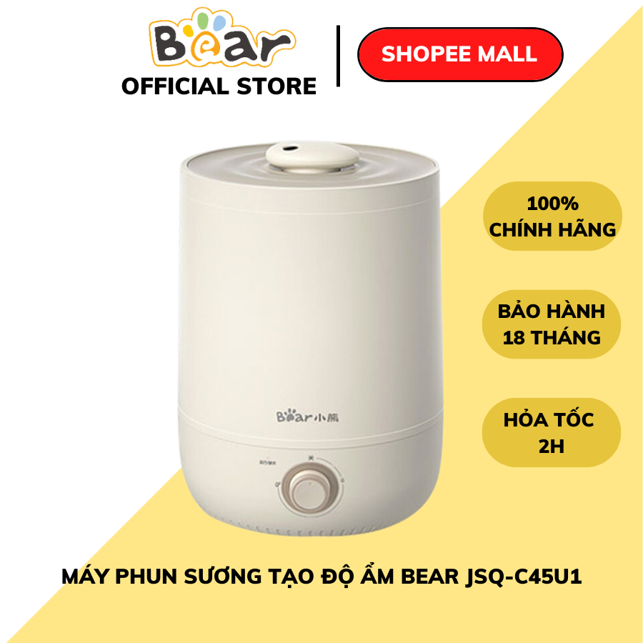 Máy phun sương tạo ẩm không khí Bear JSQ-C45U1, dung tích 4.5L, công suất lớn, không ồn, BH 18 ...