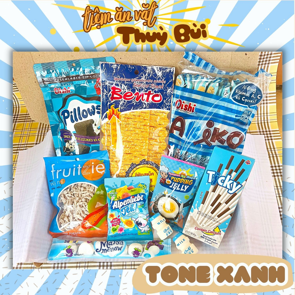 Set Đồ Ăn Vặt Theo Màu, Box Quà Tặng Bánh Kẹo Cho Bé, Quà Sinh Nhật ...