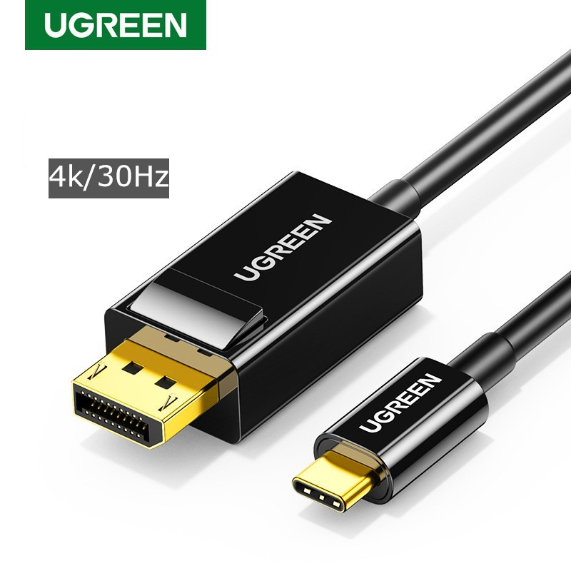 Cáp Type C to Displayport Ugreen 4k 1.2 8k 1.4 vỏ nhôm, dây bện dù ...