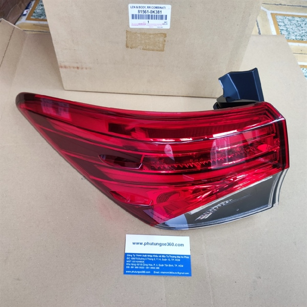 Đèn lái Fortuner 2019 LH Chính hãng Toyota 81561-0K381 (Cái) | Shopee ...