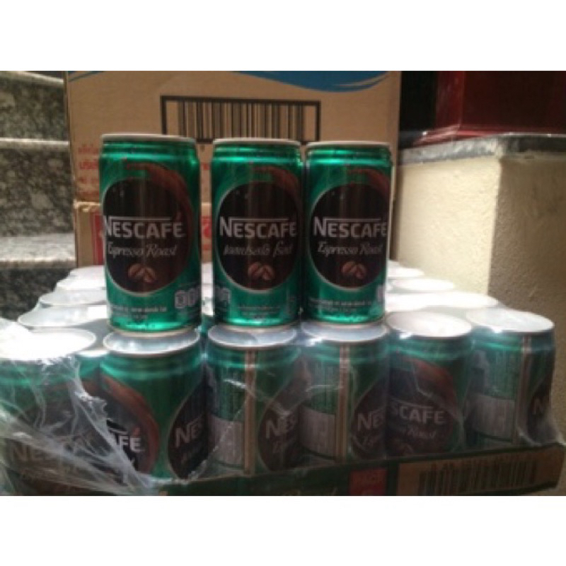 (Date 2025)Thùng Cà phê uống liền Nescafe espresso Roast lon 180 ml ...
