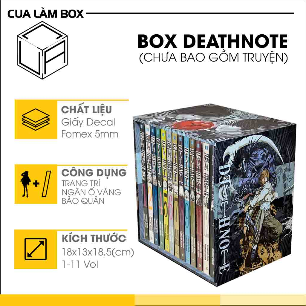 Hộp đựng Manga Death Note. Boxset bảo quản truyện tranh Death Note ...