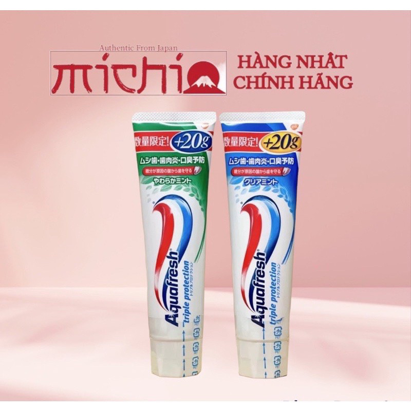 [CHUẨN BAO CHECK] Kem đánh răng Aquafresh Triple Protection 140g hàng nội địa Nhât Bản cộng thêm ...