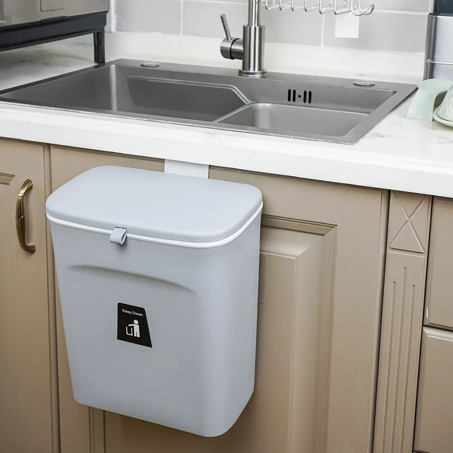 Thùng rác cài tủ bếp, dán tường nhà vệ sinh phòng tắm kèm miếng dán ...