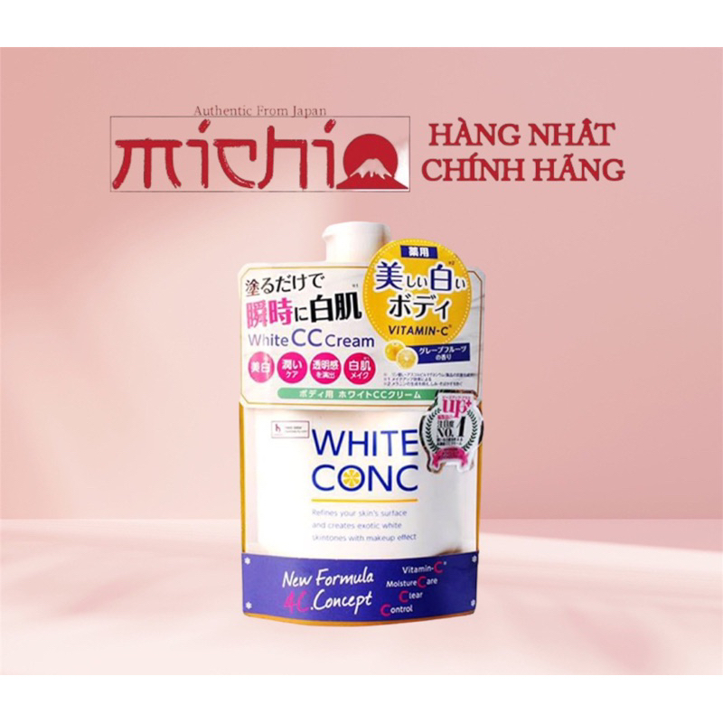 Kem Dưỡng Trắng White CC Cream White ConC dạng túi Nhật Bản, Dưỡng thể ...