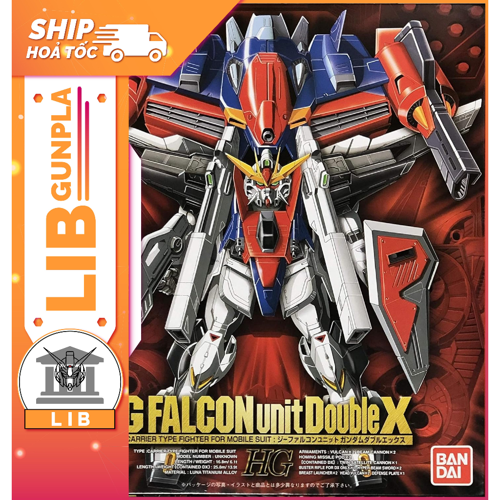 Mô hình lắp ráp Bandai Gundam 1/100 HG AW G Falcon Unit Gundam Double X ...