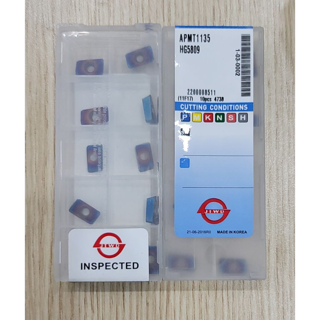 Mảnh chíp phay APMT1135 chuyên phay inox, thép cứng, thép sau nhiệt ...