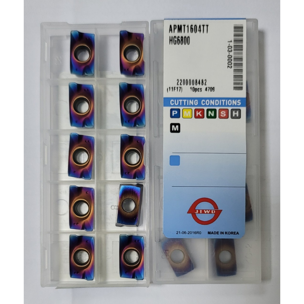 Mảnh (chíp) phay APMT1604 chuyên phay inox, thép cứng, thép sau nhiệt ...