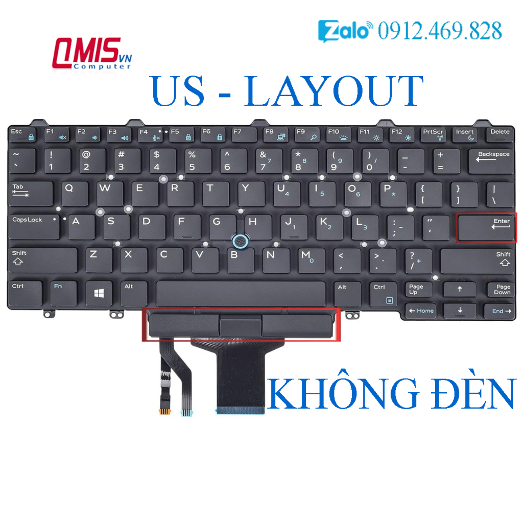 Bàn phím laptop Dell Latitude 5450 E5450 5470 E5470 7450 E7450 7470 ...