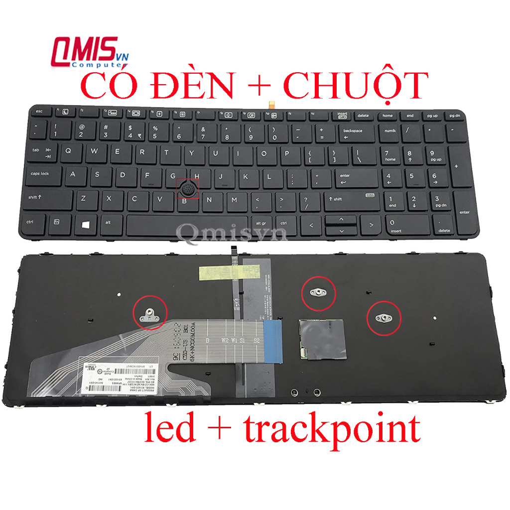 Bàn phím laptop HP ProBook 450 G3, 450 G4, 455 G3, 470 G3, Probook 650 G2, 650 G3, 655 G2, 655 ...