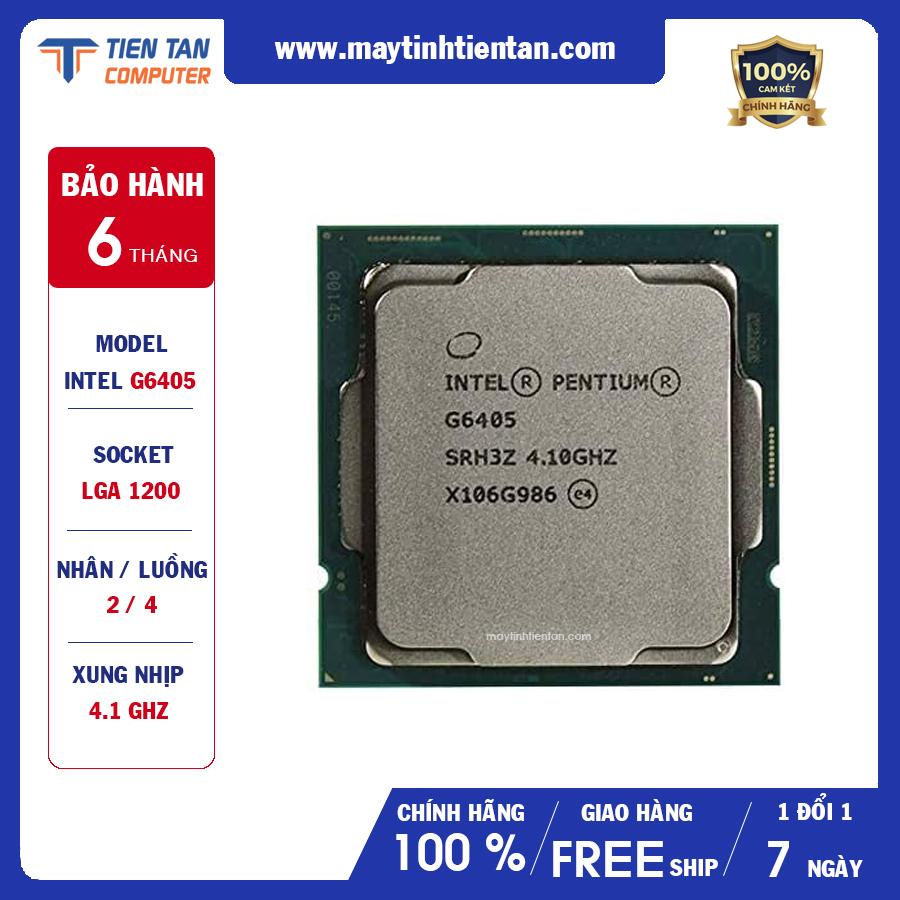 CPU Intel Pentium Gold G6405 (4.1GHz, 2 nhân 4 luồng) | Shopee Việt Nam