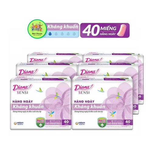 Băng vệ sinh/bvs Diana Sensi Hàng ngày kháng khuẩn 20/40 miếng | Shopee ...