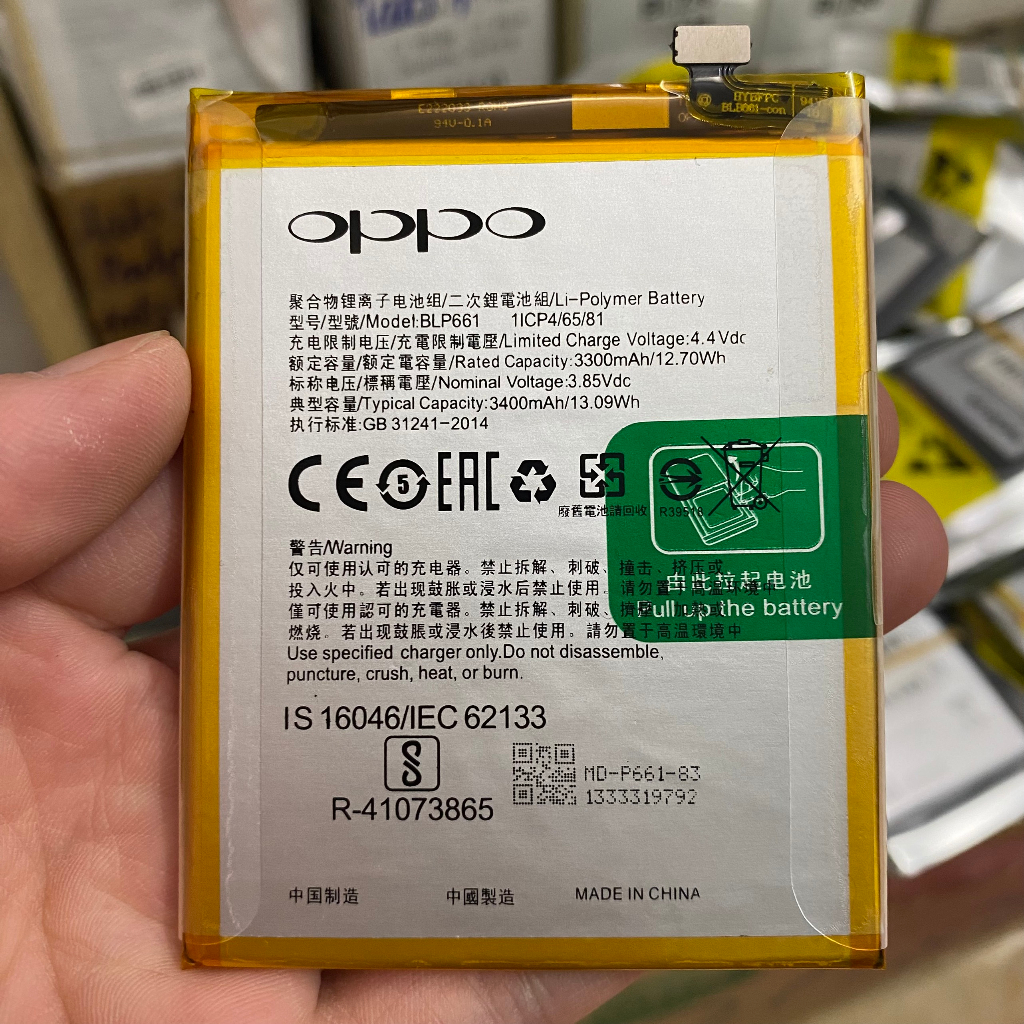 Pin zin Oppo A3 / F7 (BLP661) 3400mAH loại AA bao test đổi mới | Shopee ...