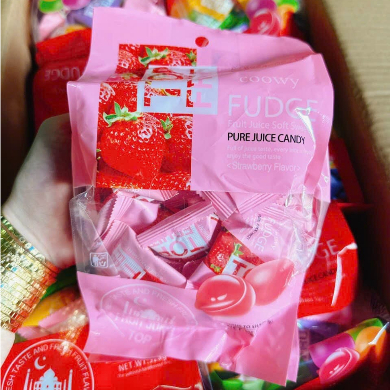 KẸO DẺO TRÁI CÂY TOP FRUIT COOWY FUDGE VỊ DÂU - hàng chính hãng ( gói ...